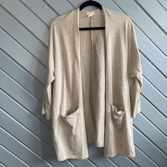 DONNI. | Sweaters | Donni Ribbed Sweater Coat Striped 34 Duster Light ...